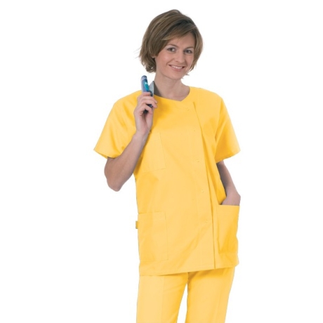 Tenue infirmière tres coloree Jaune Mais - label-blouse.net