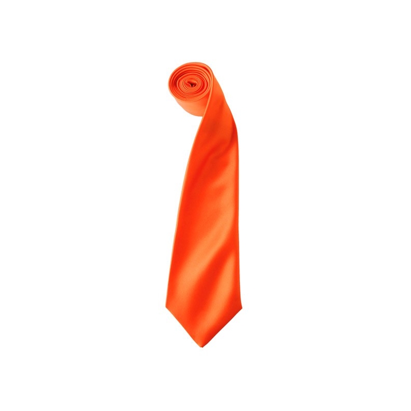 Cravate satin orange - label-blouse.net