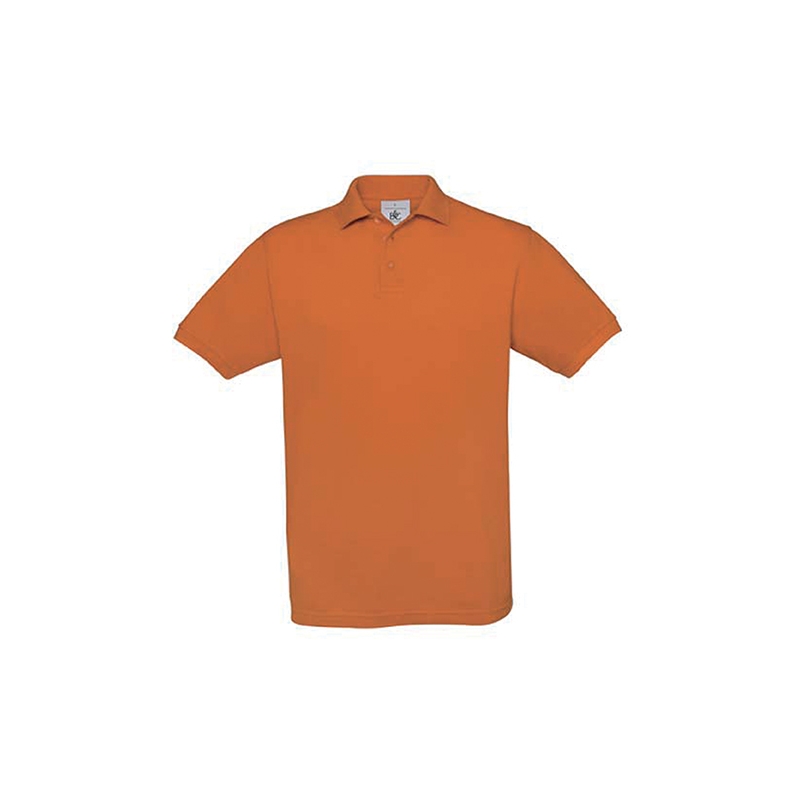 Polo Manches courtes à broderie Homme Safran B&C homme orange - label ...