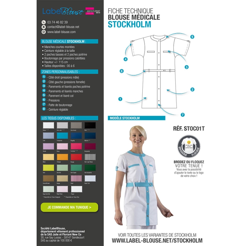 Tenue médicale infirmière STOC01T - label-blouse.net