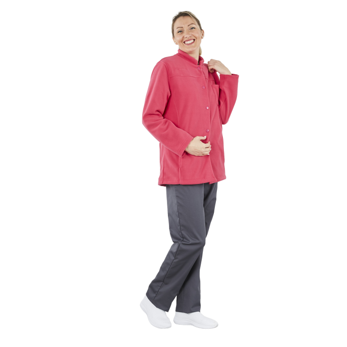 Veste polaire infirmière passe couloir Fuchsia