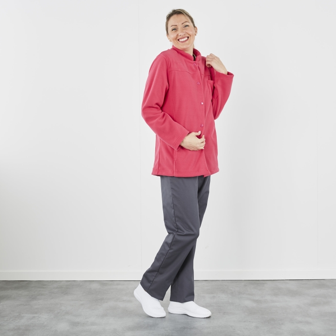 Veste polaire infirmière passe couloir Fuchsia