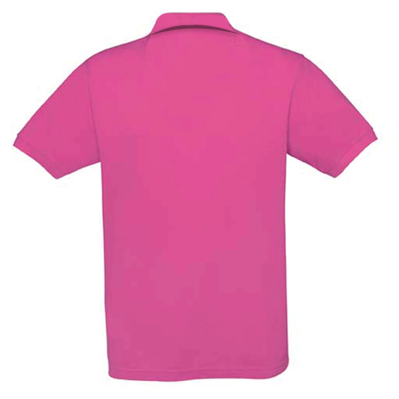 Polo piqué Rose A broder manches courtes Fuchsia - label-blouse.net