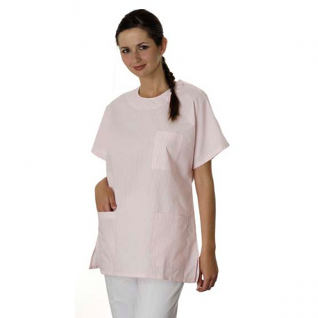 Blouse médicale Rose forme marinière Carole - label-blouse.net
